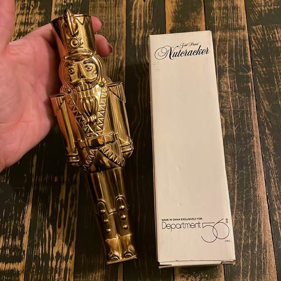 Department 56 | Holiday | Department 56 Inc New In Box Unique Gold Plated Nutcracker | Poshmark